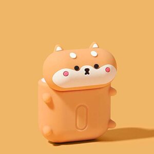 Compatible for Airpod Pro Case 2019 Gen Corgi Dog, Silicone Kawaii Funny Cute Cartoon 3D Animal Design Stylish Boys Girls Kids Teens Women Case Cover for Airpods Pro with Carabiner - Shiba Inu