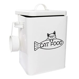 vumdua dog and cat food storage container, farmhouse pet food storage containers with lid and dry food scoop, durable airtight cat food container, great gift for pet owners