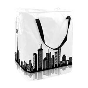 canadian toronto black white laundry basket large cloth organizer bag basket foldable laundry hamper with handles