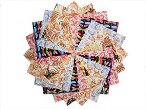 10 10 inch beautiful butterflies & dragonflies layer cake quilting squares 5 colorways/2 of each