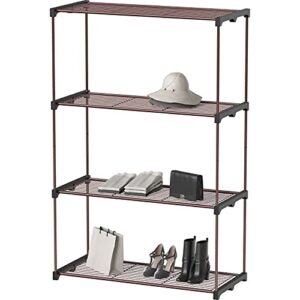 Simple Houseware 4 Tiers Wire Shelving Freestanding Organizer Storage Rack, Bronze