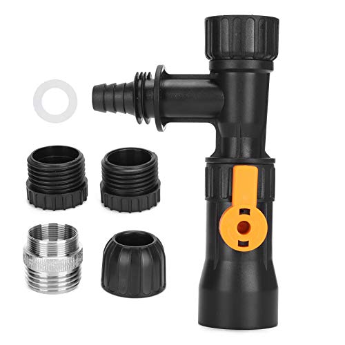 GLOGLOW Aquarium Water Changer, Fish Tank Water Changer Faucet Adapter Replacement Faucet Nozzles Pump with 2 Faucet Adapters Aquarium Water Changer Flow Control Valve Assembly