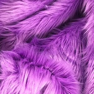 bianna creations | faux fur fabric pieces | us based seller | shaggy squares | craft, sewing, costumes (violet, 8x8 inches)