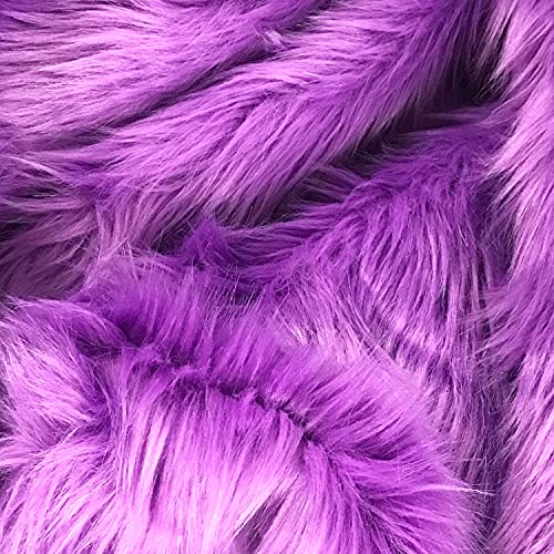 Bianna Creations | Faux Fur Fabric Pieces | US Based Seller | Shaggy Squares | Craft, Sewing, Costumes (Violet, 8x8 inches)