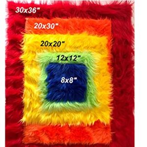 Bianna Creations | Faux Fur Fabric Pieces | US Based Seller | Shaggy Squares | Craft, Sewing, Costumes (Violet, 8x8 inches)