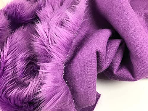 Bianna Creations | Faux Fur Fabric Pieces | US Based Seller | Shaggy Squares | Craft, Sewing, Costumes (Violet, 8x8 inches)