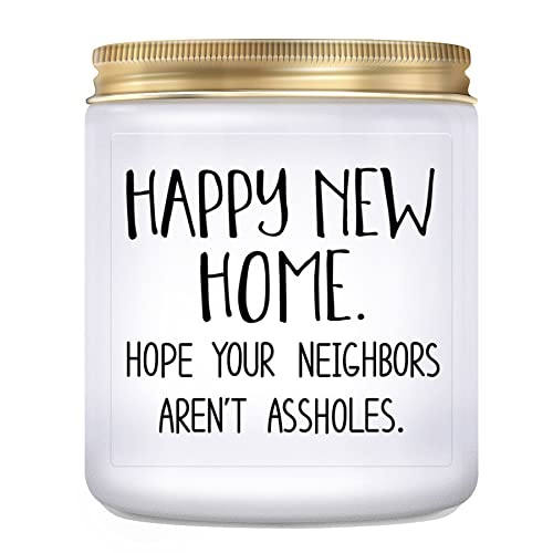 House Warming Presents for New Home- Housewarming Gift, New Home Gifts for Home, Funny Housewarming Gifts, New Home Owner Gift, New House Gift, Lavender Candles (7oz)