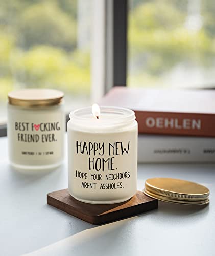 House Warming Presents for New Home- Housewarming Gift, New Home Gifts for Home, Funny Housewarming Gifts, New Home Owner Gift, New House Gift, Lavender Candles (7oz)