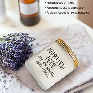 House Warming Presents for New Home- Housewarming Gift, New Home Gifts for Home, Funny Housewarming Gifts, New Home Owner Gift, New House Gift, Lavender Candles (7oz)