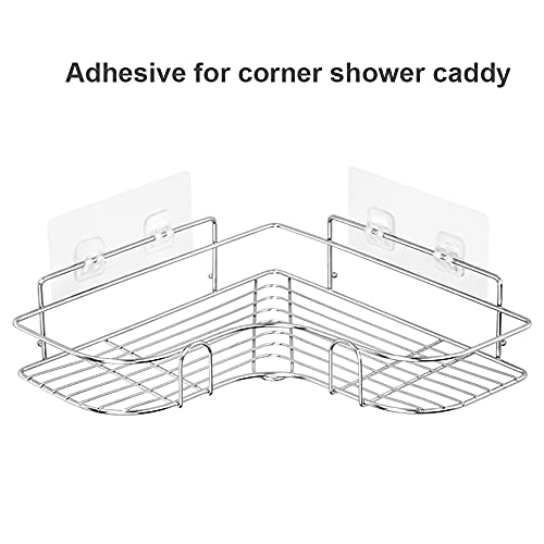 CGBE Replacement 2Pcs Adhesive Hooks Sticker for Bathroom Shelf Corner Shower Caddy