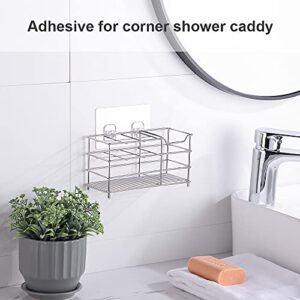 CGBE Replacement 2Pcs Adhesive Hooks Sticker for Bathroom Shelf Corner Shower Caddy