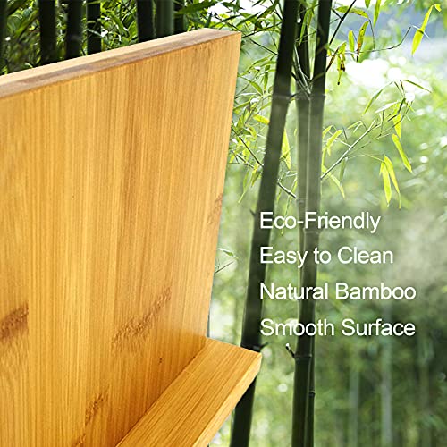 Bamboo Large Magnetic Knife Block, Bamboo Knife Holder with Powerful Magnet, Kitchen Knife Organizer Block for Storage, Double Sided Magnetic Knife Holder(11.8"x8.6")