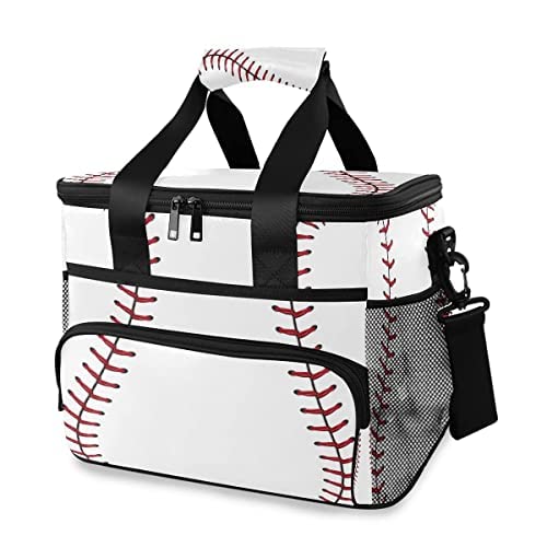 AUUXVA Cooler Bag Large Camping Cooler Tote Baseball Lunch Cooler Bag Insulated Waterproof Lunch Box for Picnic Beach Travel, Reusable Leakproof