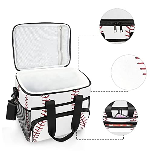 AUUXVA Cooler Bag Large Camping Cooler Tote Baseball Lunch Cooler Bag Insulated Waterproof Lunch Box for Picnic Beach Travel, Reusable Leakproof