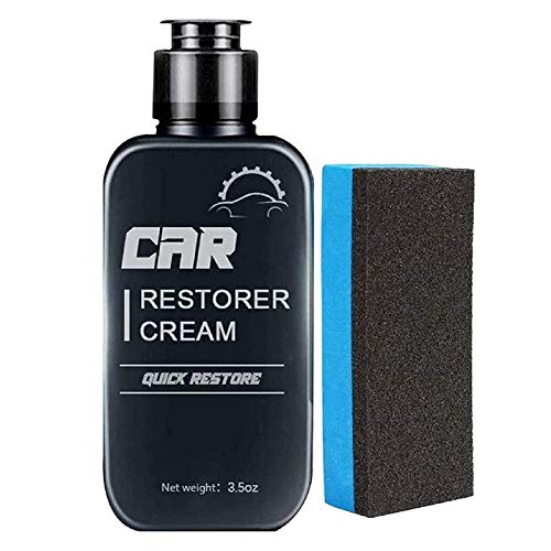 Auto Leather&Plastic Refurbishment Paste, Washable Refresh Aging Plastic and Leather Surface, Car Restorer Cream (1pcs)