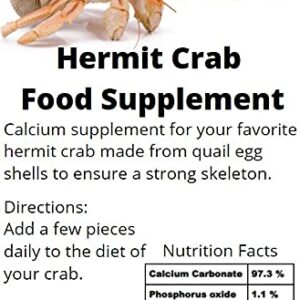 Undique Hermit Crab Food Made Out of Organic Quail Egg Shells