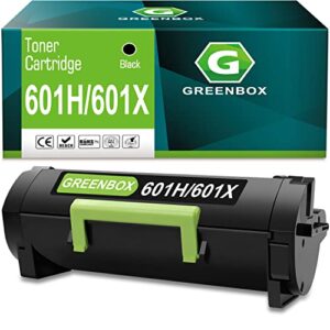 greenbox remanufactured 601h high-yield toner cartridge replacement for lexmark 60f1h00 601h for mx310 mx310dn mx410 mx410de mx510 mx511 mx511de mx610 mx611 printer (10,000 pages, 1 pack black)