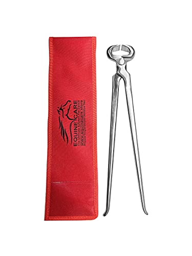 Equine Care 12 Inches Chrome Vanadium Steel Farrier Hoof Nippers.