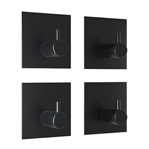 bami-lee house bathroom hooks,4pcs adhesive hooks heavy duty,adhesive hooks 3m,wall hooks waterproof stainless steel hooks for hanging coat,hat,towel robe hook rack wall mount- bathroom and bedroom