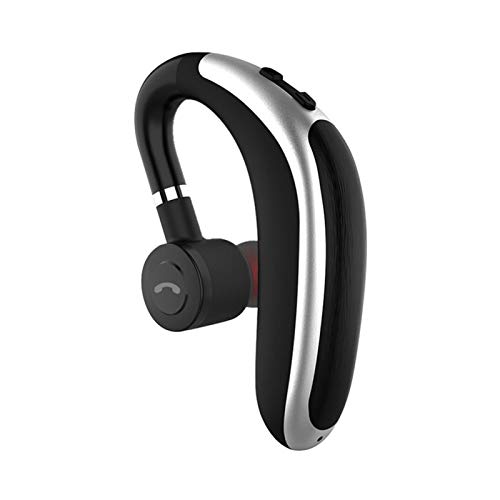 Heave Bluetooth Single Earbud Wireless Headphones,Hands-Free Earphones Built in Noise Cancellation Mic, 250 Hours Standby Time Bluetooth Earpiece for Meeting Business Black