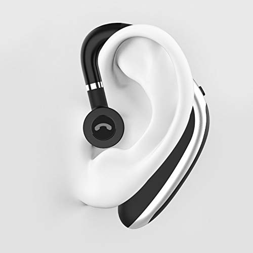 Heave Bluetooth Single Earbud Wireless Headphones,Hands-Free Earphones Built in Noise Cancellation Mic, 250 Hours Standby Time Bluetooth Earpiece for Meeting Business Black