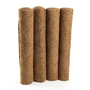 alyster 4 rolls coconut coir liner roll coco plant fiber roll, coconut palm mat, coconut fiber, gardening, 16x40inch (16x40 inch)