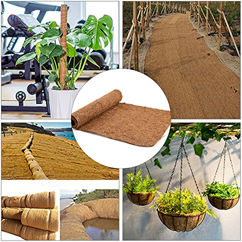 ALYSTER 4 Rolls Coconut Coir Liner Roll Coco Plant Fiber Roll, Coconut Palm Mat, Coconut Fiber, Gardening, 16x40inch (16x40 inch)