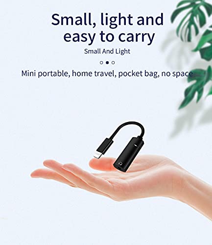 Headphone Adapter for Lightning to 3.5mm AUX Audio Jack and Charger Dongle Earphone Splitter for iPhone 11 12 Mini pro max xs xr x se 7 8 Plus Ipad Air Power Charging Connector Apple MFI Certified