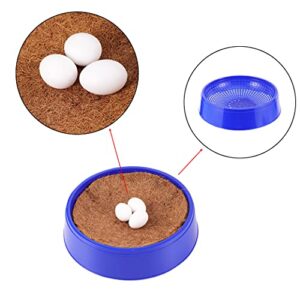 FULAIERGD Pigeon Supplies Set,3Pcs Bird Breeding Nest Bird Eggs Mat,4 Pcs Pigeon Stand Dove Rest Stand,9 Pcs White Solid Plastic Eggs,20Pcs 8mm Bird Leg Rings