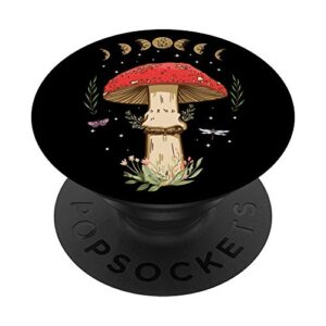 dark academia cottagecore aesthetic magical mushroom fungi popsockets swappable popgrip