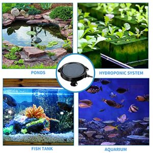 6 Pieces 4 Inch Air Stone Disc Bubble Diffuser Release Tool Fish Tank Bubble for Air Pumps Aquarium Fish Tank Hydroponics Air Pump Dwc Hydroponic Systems and Circulation (Blue with Gray)