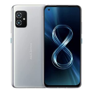 asus zenfone 8 zs590ks 5g dual 256gb 8gb ram factory unlocked (gsm only | no cdma - not compatible with verizon/sprint) international version - silver