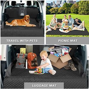 Vailge Dog Cargo Liner for SUV，Waterproof SUV Cargo Liner for Dogs，Nonslip Pet Cargo Cover Liner Dog Car Seat Cover Mat with Mesh Window，Washable Dog Trunk Cargo Cover with Bumper Flap - Universal Fit