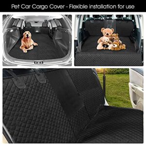 Vailge Dog Cargo Liner for SUV，Waterproof SUV Cargo Liner for Dogs，Nonslip Pet Cargo Cover Liner Dog Car Seat Cover Mat with Mesh Window，Washable Dog Trunk Cargo Cover with Bumper Flap - Universal Fit