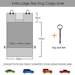 Vailge Dog Cargo Liner for SUV，Waterproof SUV Cargo Liner for Dogs，Nonslip Pet Cargo Cover Liner Dog Car Seat Cover Mat with Mesh Window，Washable Dog Trunk Cargo Cover with Bumper Flap - Universal Fit