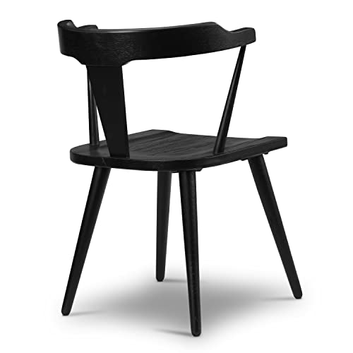 POLY & BARK Enzo Dining Chair,Oak, Black