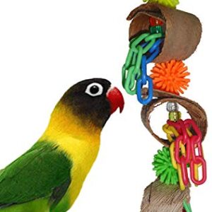 Fetch-It Pets 2 Pack Bird/Parrot Surprise Box Fundangle & Fiesta Foraging Toys Suitable for Small Parakeets, Cockatiel, Conures, Finches, Budgie, Macaws, Parrots, Love Birds