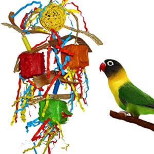 Fetch-It Pets 2 Pack Bird/Parrot Surprise Box Fundangle & Fiesta Foraging Toys Suitable for Small Parakeets, Cockatiel, Conures, Finches, Budgie, Macaws, Parrots, Love Birds