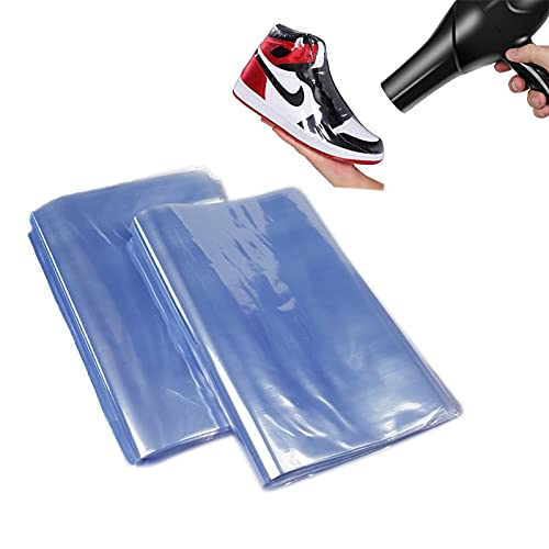 LZAOA Shrink Wrap Bags,50Pcs 10x16Inches Sneaker Heat Shrink for Basketball shoe Collector,Gift,Candles Movie DVDs/CDs Jars Bottles and DIY Crafts