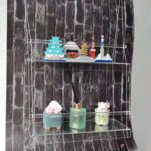 Goosacyon Window Plant Shelf Indoor Transparent Hanging Planter Shelf Displays Storage Rack Acrylic Window Shelves for Living Room Bedroom Bathroom Kitchen (210506SH01-2-10572-1910008621)