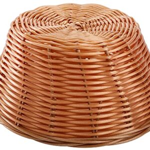 Yesland 12 Pack Plastic Round Basket Small Gift Baskets - 7 Inch Woven Bread Roll and Food Serving Baskets - Food Storage Basket Bin for Kitchen, Restaurant, Centerpiece Display, Christmas Gifts