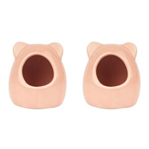 iplusmile ) house accessories hamster summer small animal hideout ceramic hamster hideout mini hut cage for mini animals guinea pig gerbil ferret (2pcs, tiny