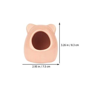 iplusmile ) House Accessories Hamster Summer Small Animal Hideout Ceramic Hamster Hideout Mini Hut Cage for Mini Animals Guinea Pig Gerbil Ferret (2pcs, Tiny