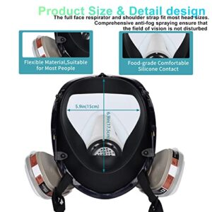 Bgs13 Reusable Full Face Cover 17 in 1, Full Face Respirator, Paint Face Cover for Painting, Machine Polishing, Woodworking, Welding, Decoration Work, and Other Work Protection