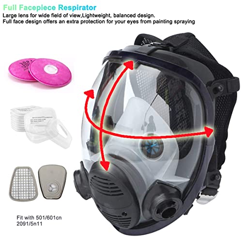 Bgs13 Reusable Full Face Cover 17 in 1, Full Face Respirator, Paint Face Cover for Painting, Machine Polishing, Woodworking, Welding, Decoration Work, and Other Work Protection