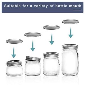 MAEXUS 24 Pack Regular Mouth Mason Jar Lids, Canning Lids Regular Mouth, Ball Jar Lids 2.7 Inches, Prevent Leakage and Seal (Silver)