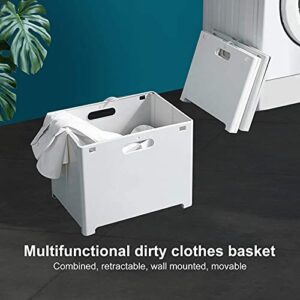 Foldable laundry basket No punching Wall-mounted portable Suitable for bathroom dirty clothes shampoo toothpaste toothbrush storage