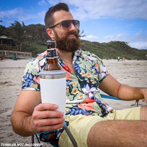 Tumbler Buddy Insulated Can Holder – Vacuum-Sealed Stainless Steel – Beer Bottle Insulator for Cold Beverages –Thermos Beer Cooler Suited for Any Size Drink - One Size Fits All - Tumbler Not Included