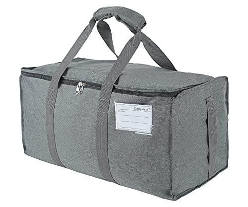 Dongawin Heavy-duty oversized storage bags, moving bag, tote bag for travel, luggage bags, camping, Christmas decoration storage., Gray, One Size