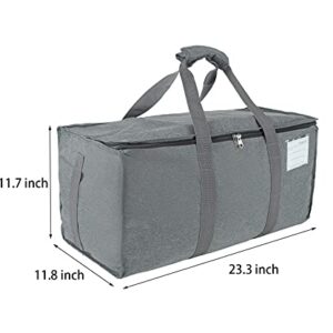 Dongawin Heavy-duty oversized storage bags, moving bag, tote bag for travel, luggage bags, camping, Christmas decoration storage., Gray, One Size